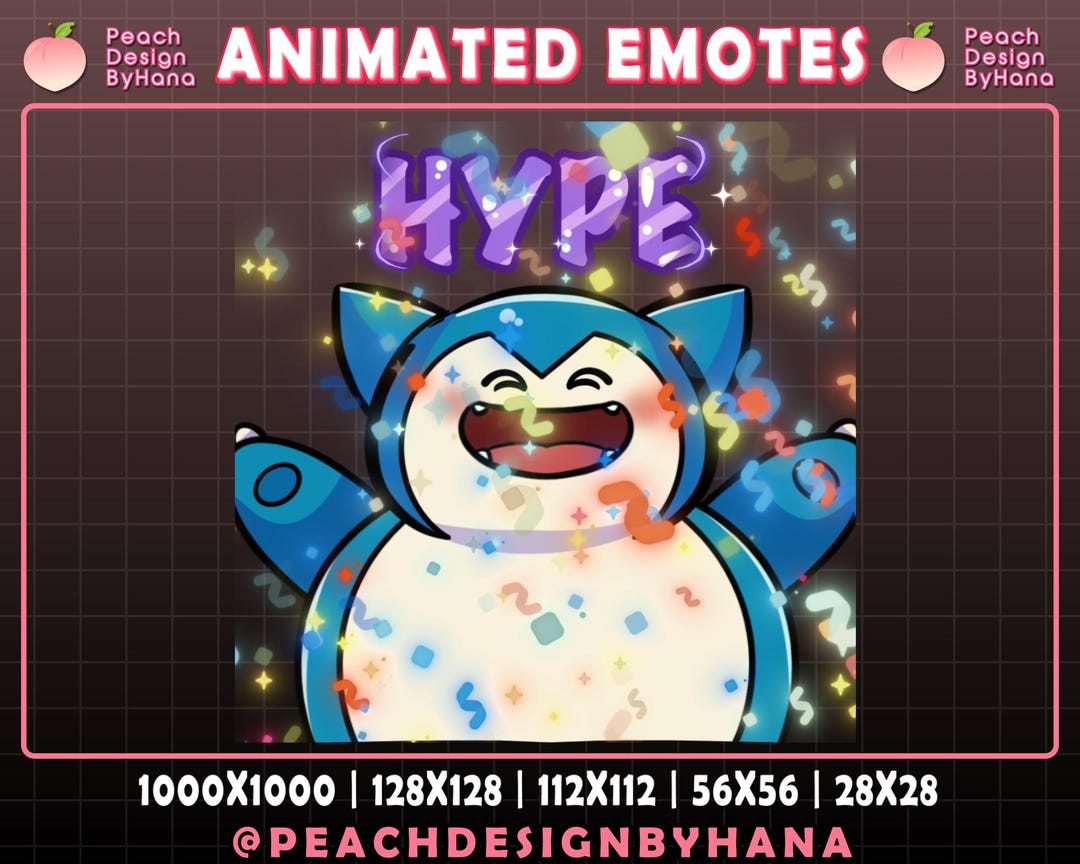 Animated Snorlax Hype Emote for Twitch, Youtube, Discord, Cheering ...