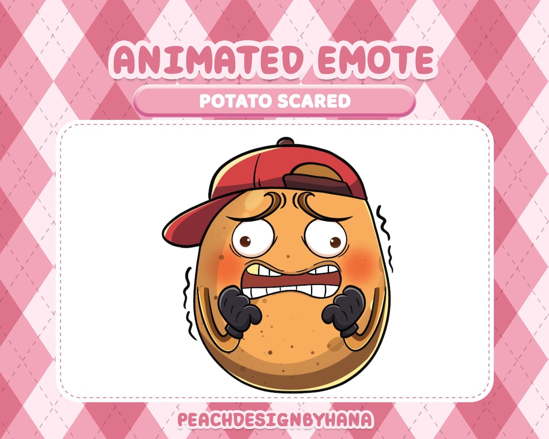 Animated Emote: Potato Scared - Shaking/panic Emoji for Twitch, Discord ...
