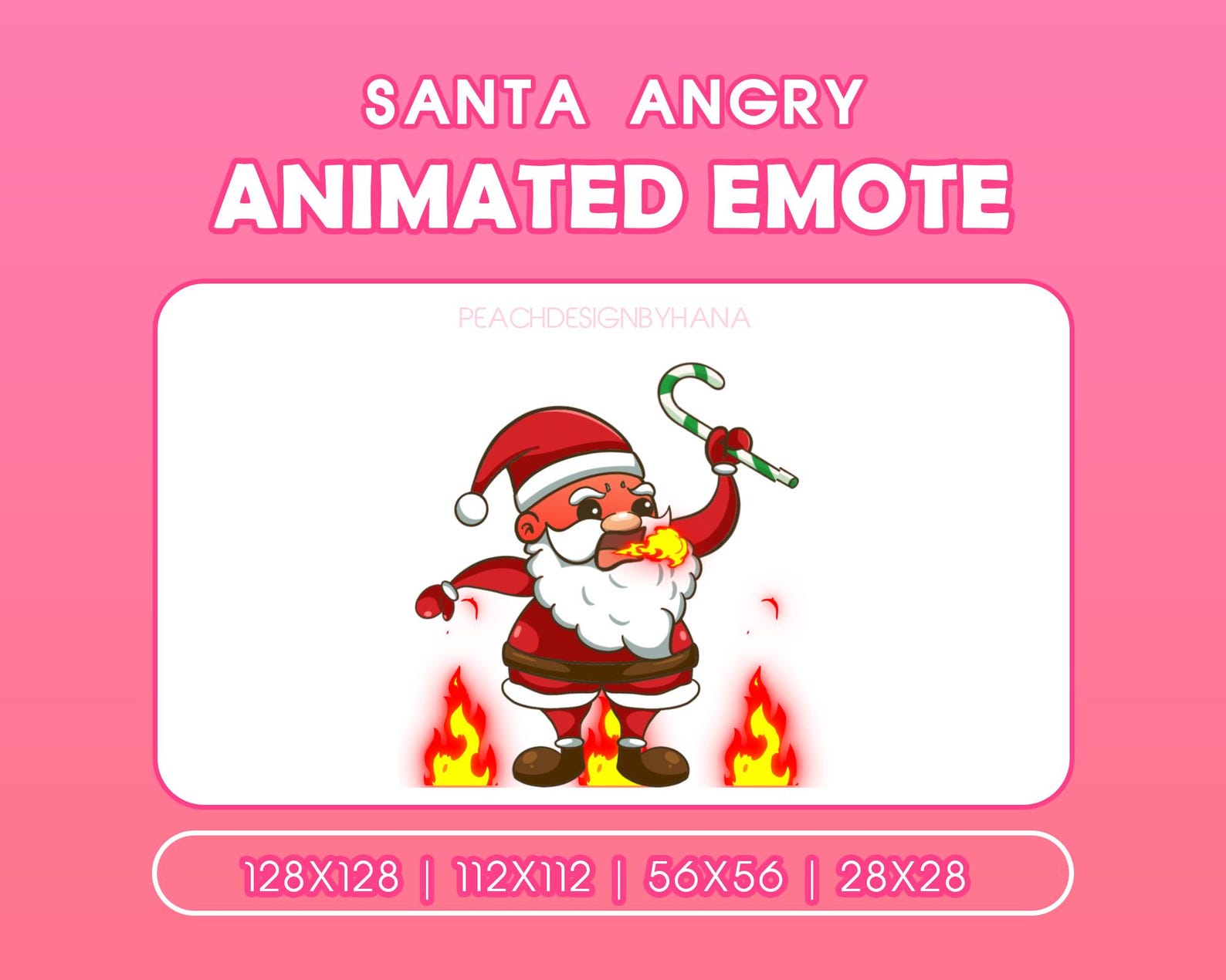 Animated Santa Claus Angry Emote for Twitch, Youtube and Discord ...