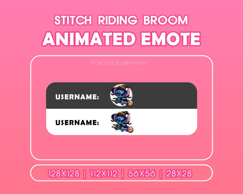 Animated Stitch Riding Broom Emote for Twitch, Youtube and Discord ...