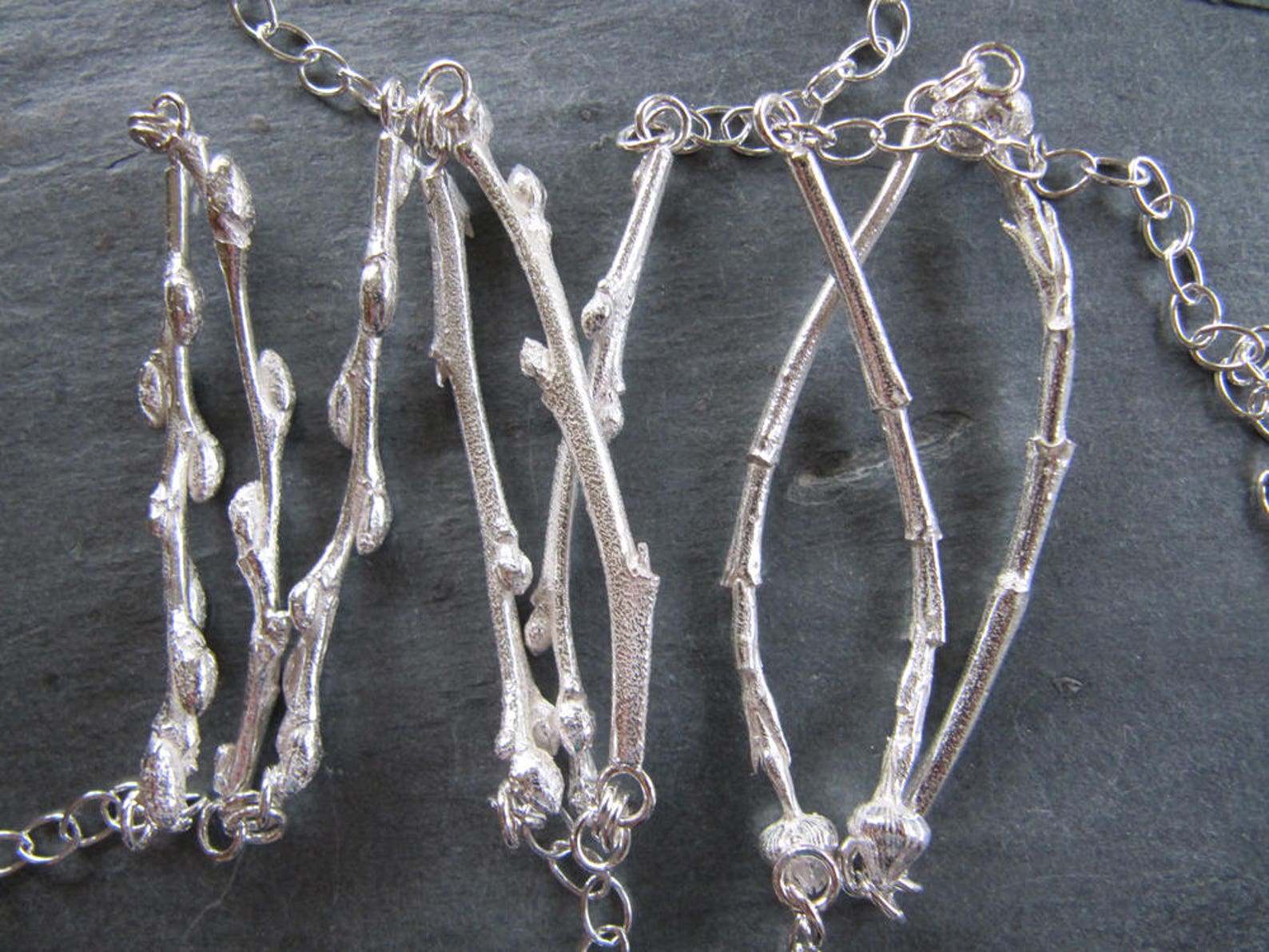 Handmade Sterling Silver Twig Necklaces - Etsy