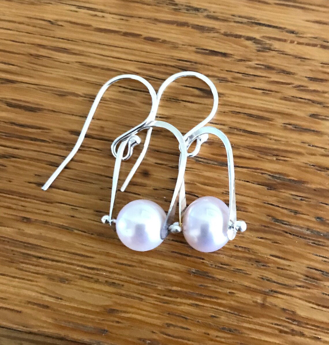 Pinned Pearl Earrings in Sterling Silver - Etsy