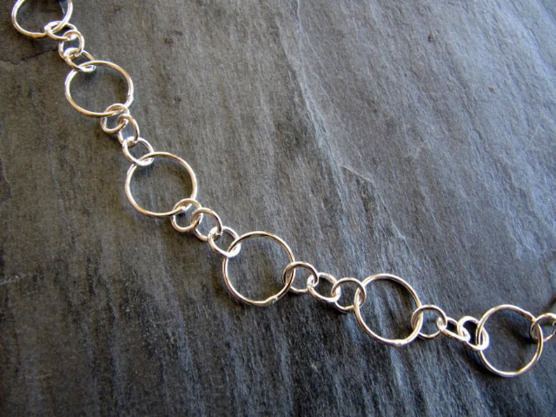 Handmade Sterling Silver Chain With Large and Small Links - Etsy