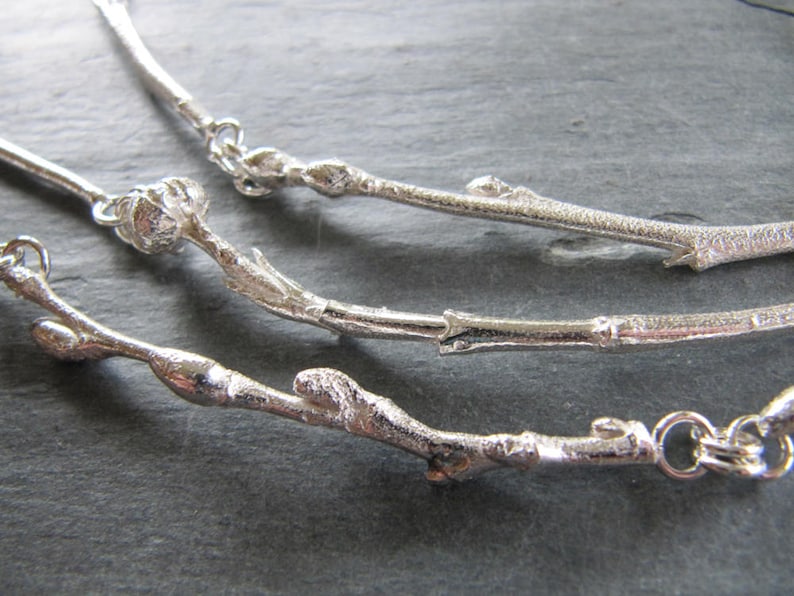 Handmade Sterling Silver Twig Necklaces - Etsy