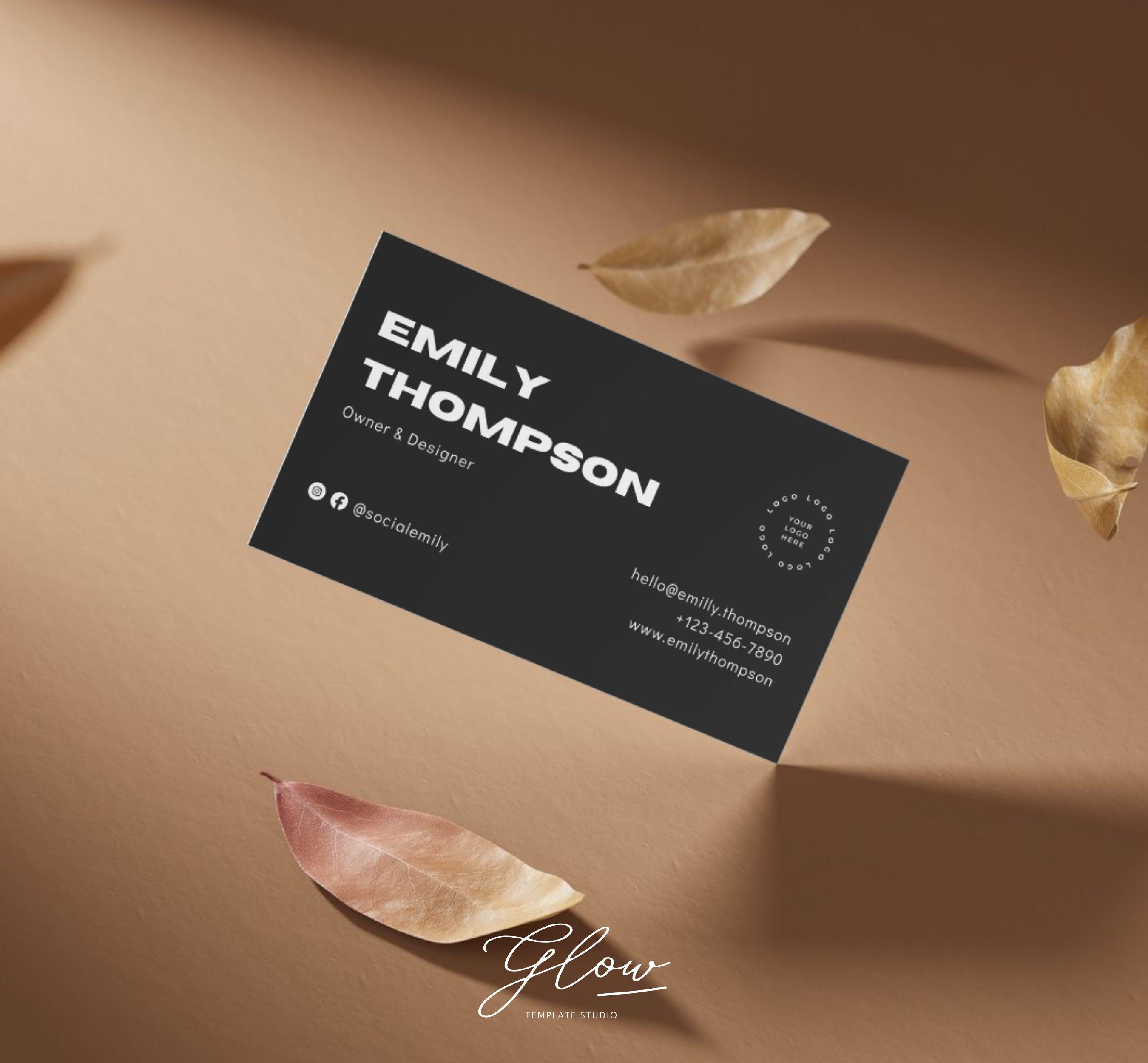 Modern Business Card, Business Card Template, Printable Business Card ...