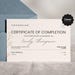 Printable Course Completion Certificate: Editable Canva Template ...