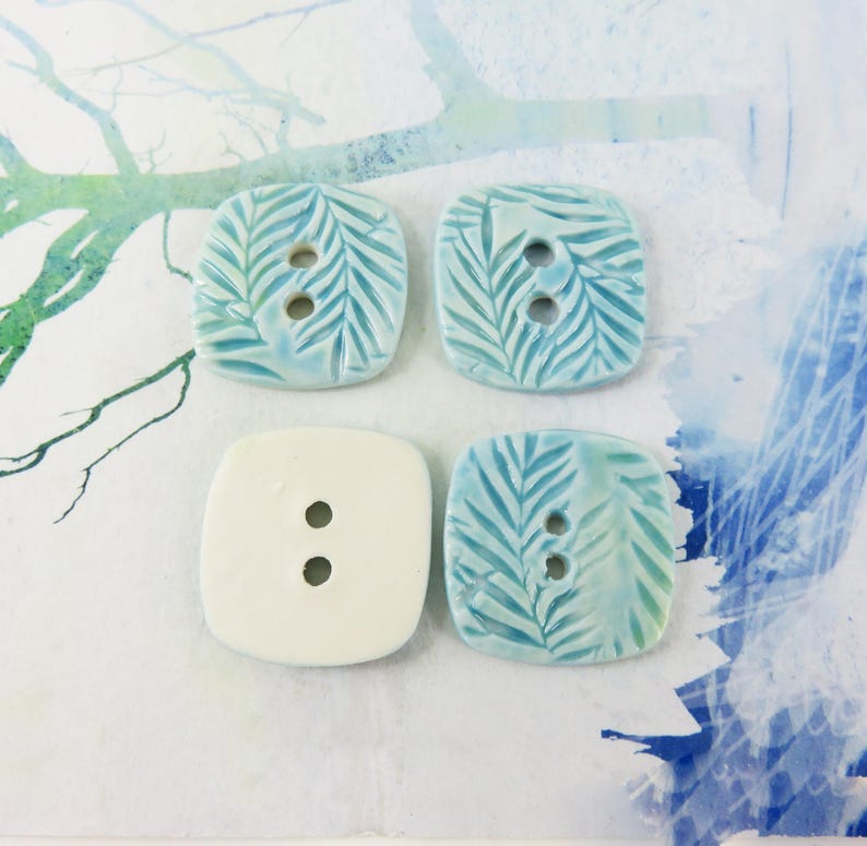 Unique Porcelain Ceramic Clay Hand Made Glazed Colourful Buttons - Etsy