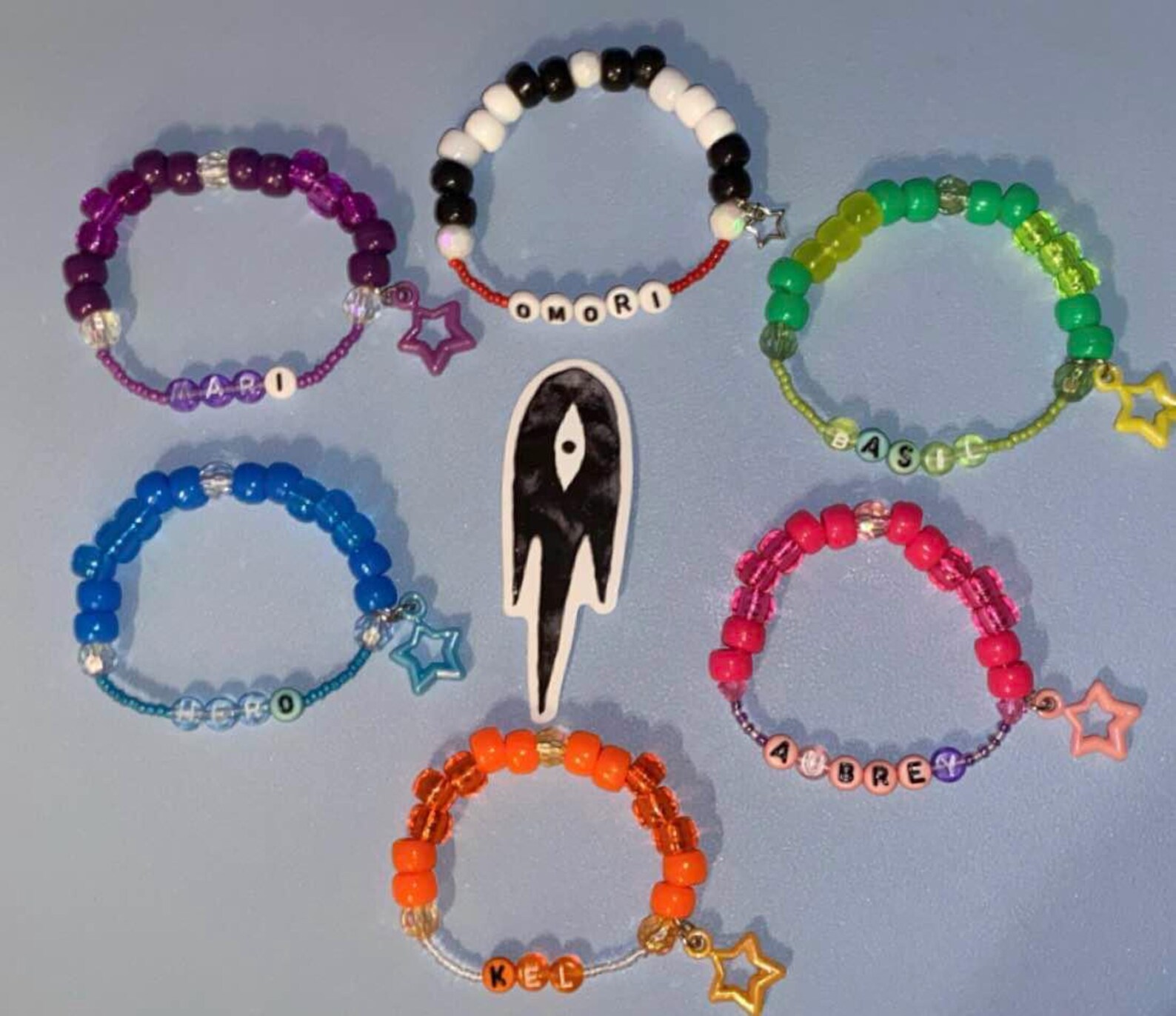 Omori Character Bracelet Friendship Matching Bracelet Kandi Character ...