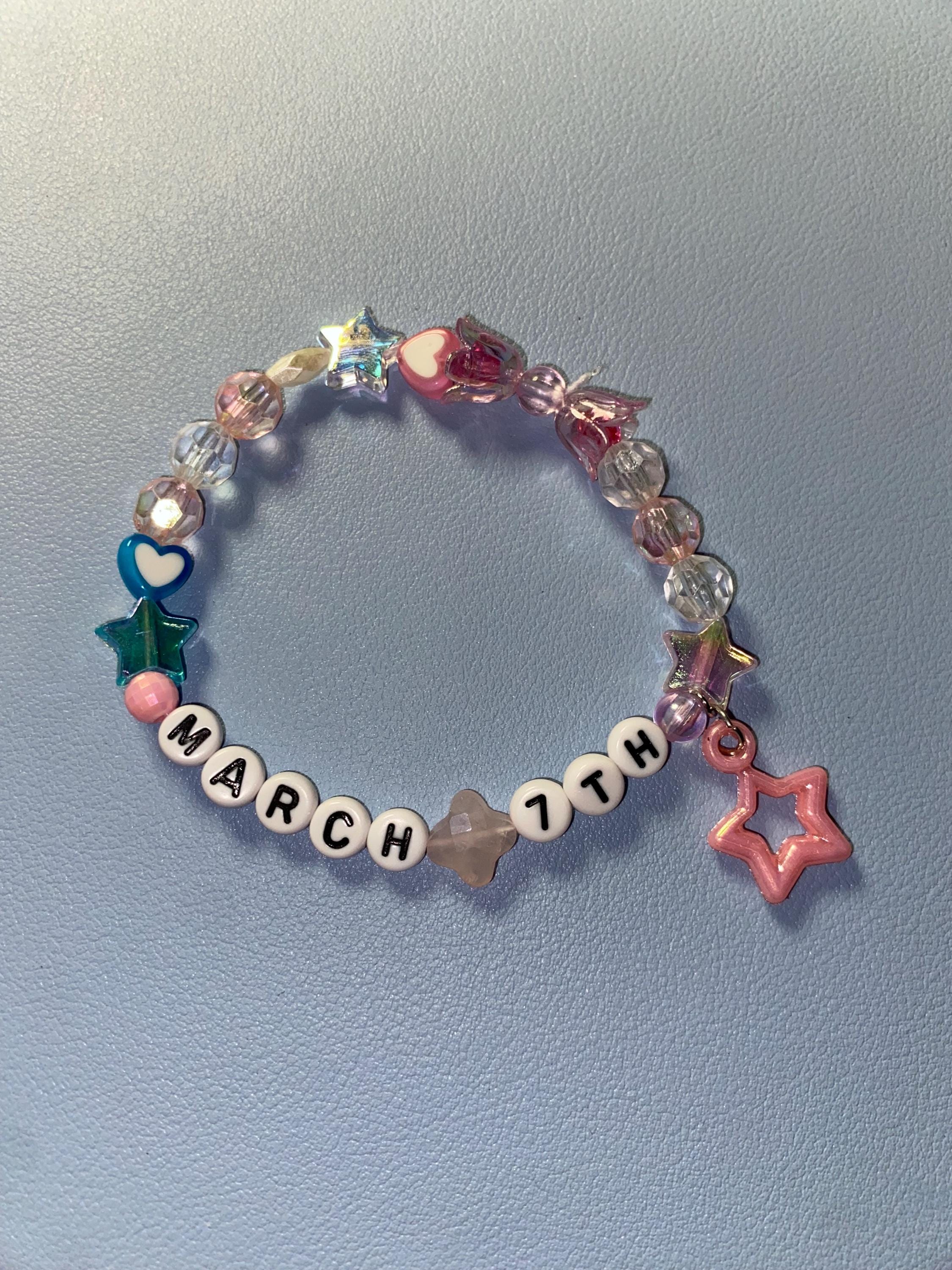 March 7th Honkai Star Rail Real Rose Quartz Beads Bracelet HSR Jewelry ...