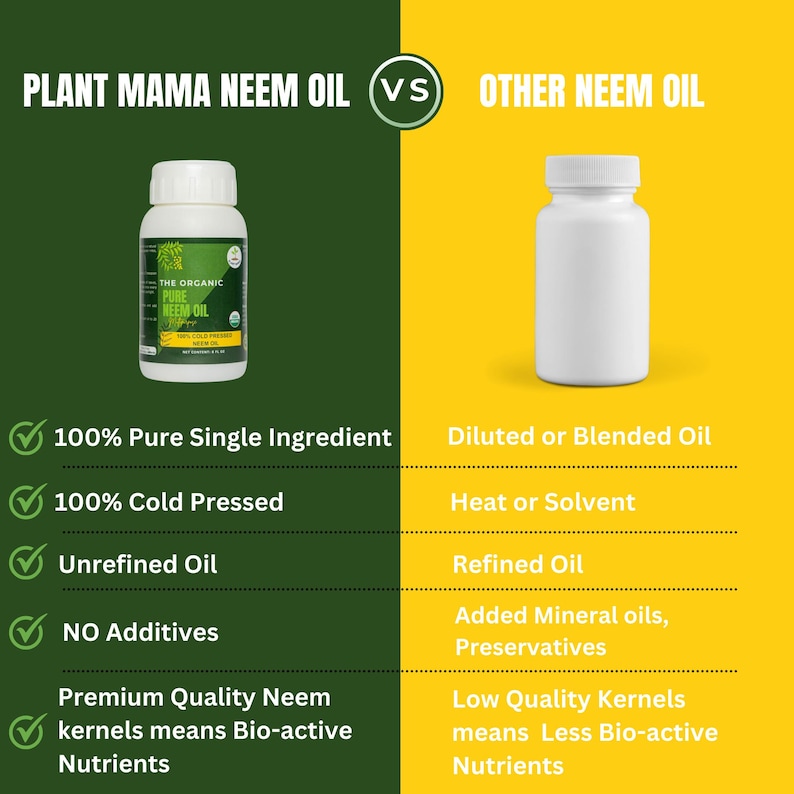 PLANT Mama's Organic Neem Oil . Natural & Unrefined. 100% Cold Pressed ...