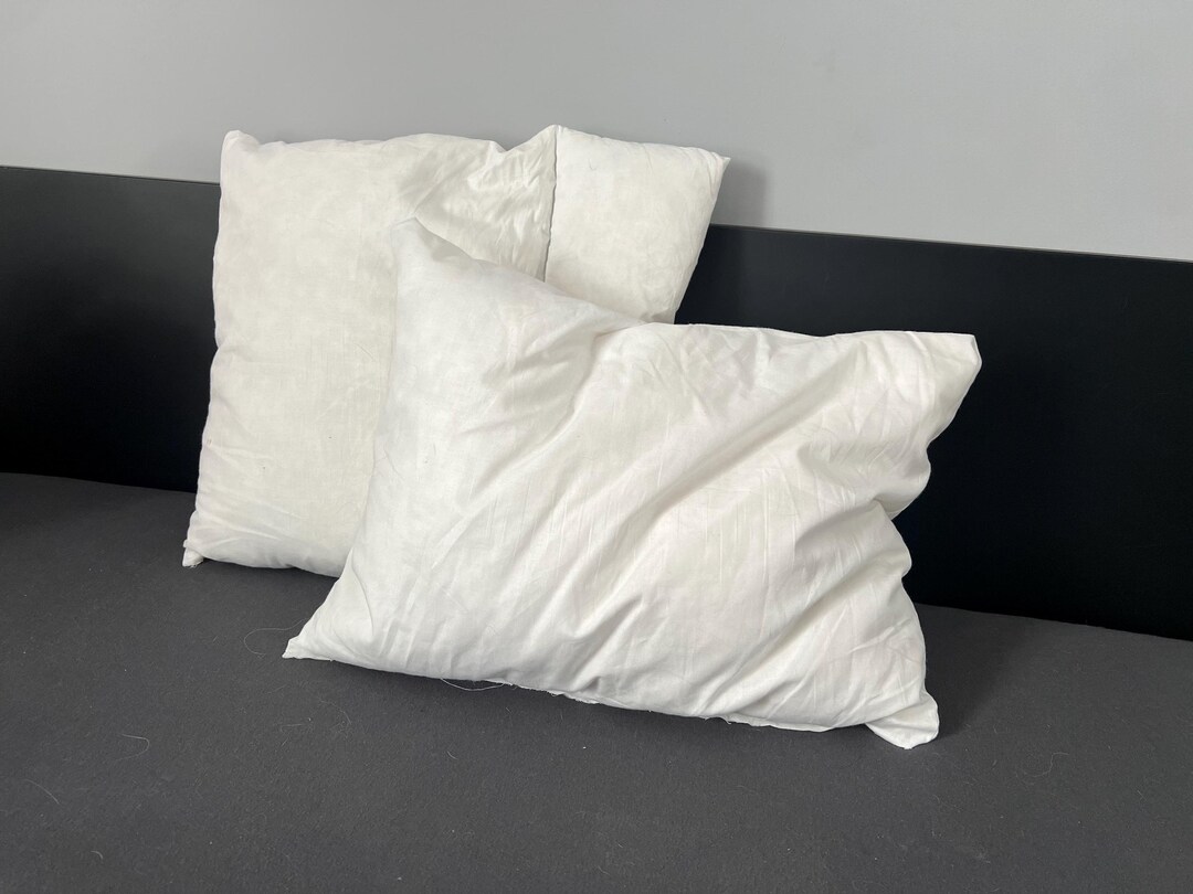 Premium Goose Down & Feather Pillow Handmade, Egyptian Cotton Cover for ...