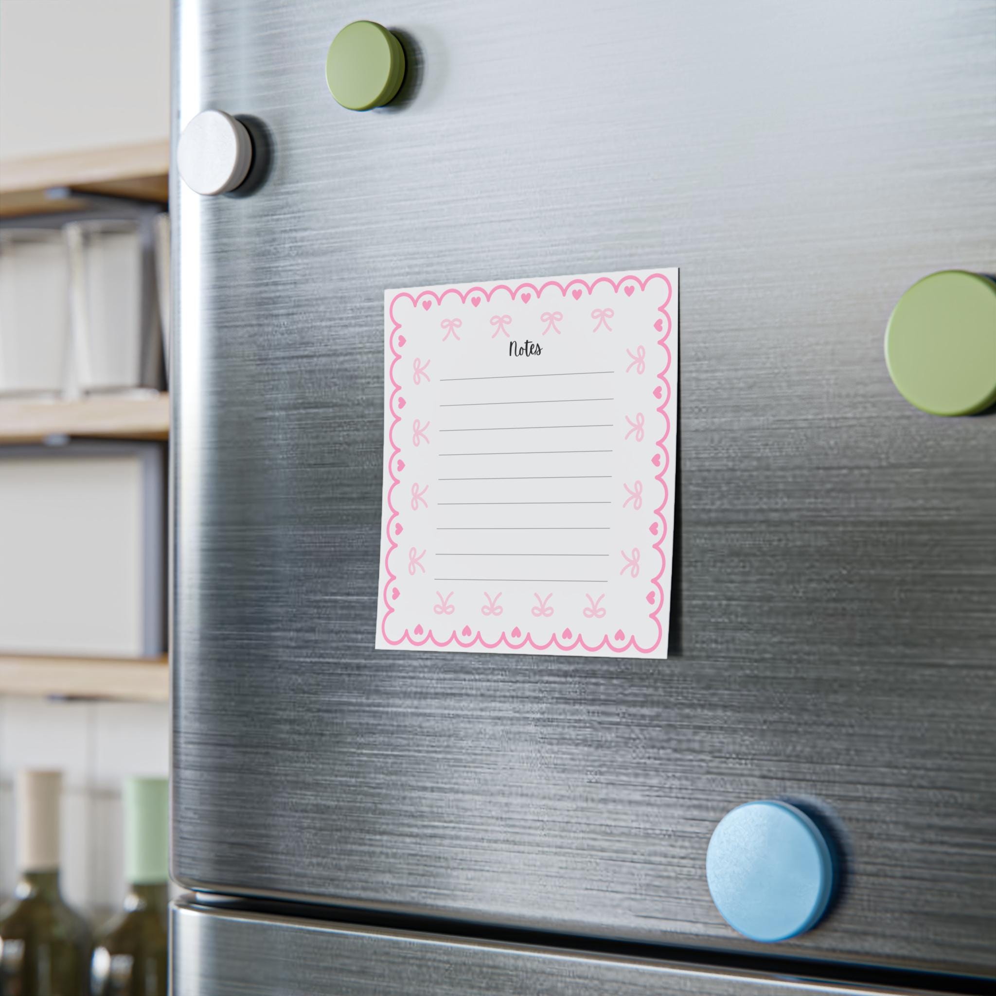 Pink Coquette Style Post-it® Note Pads, Girly Pink Bows Sticky Notes ...