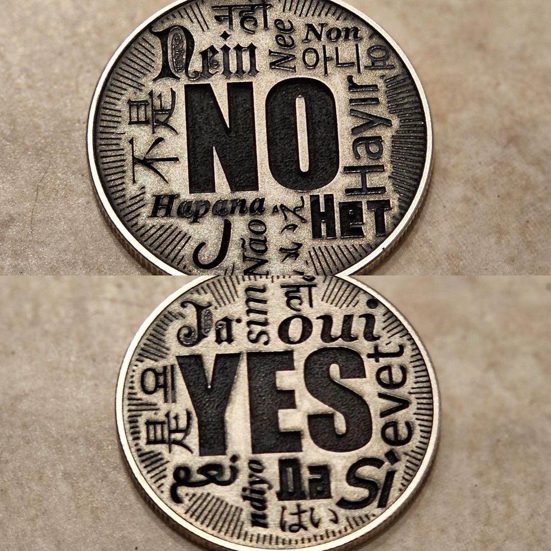 Yes/no Challenge Coin - Etsy
