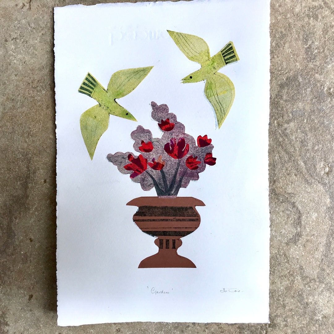 Garden. Original Collagraph Print. - Etsy