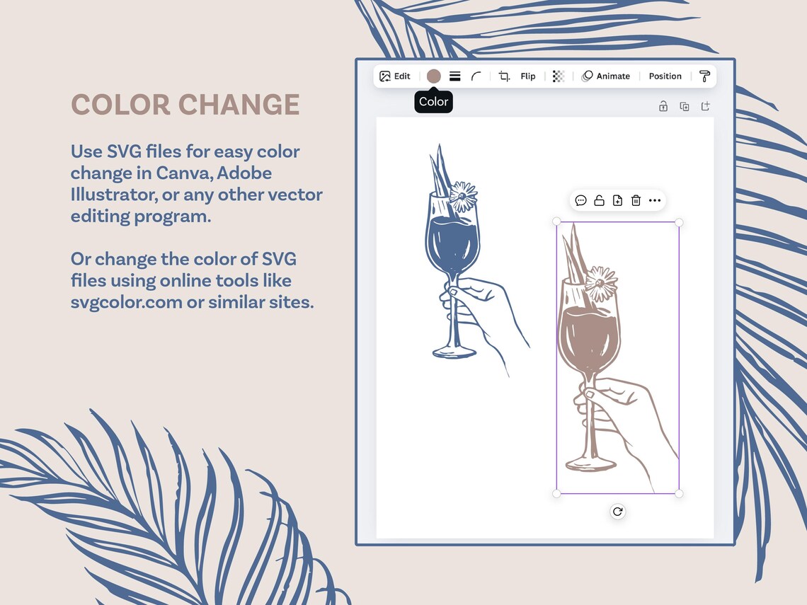 Summer Event Hand Drawn Clipart. Cocktail Illustration Set. Vacation ...