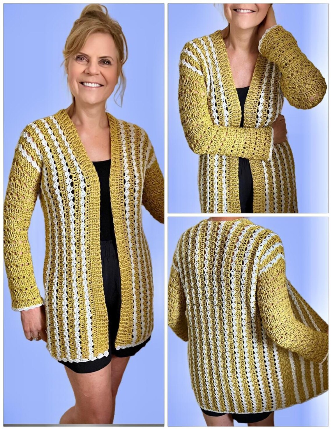Glow Cardi Glow - Crochet PATTERN Cardigan - English USA & Dutch - Etsy