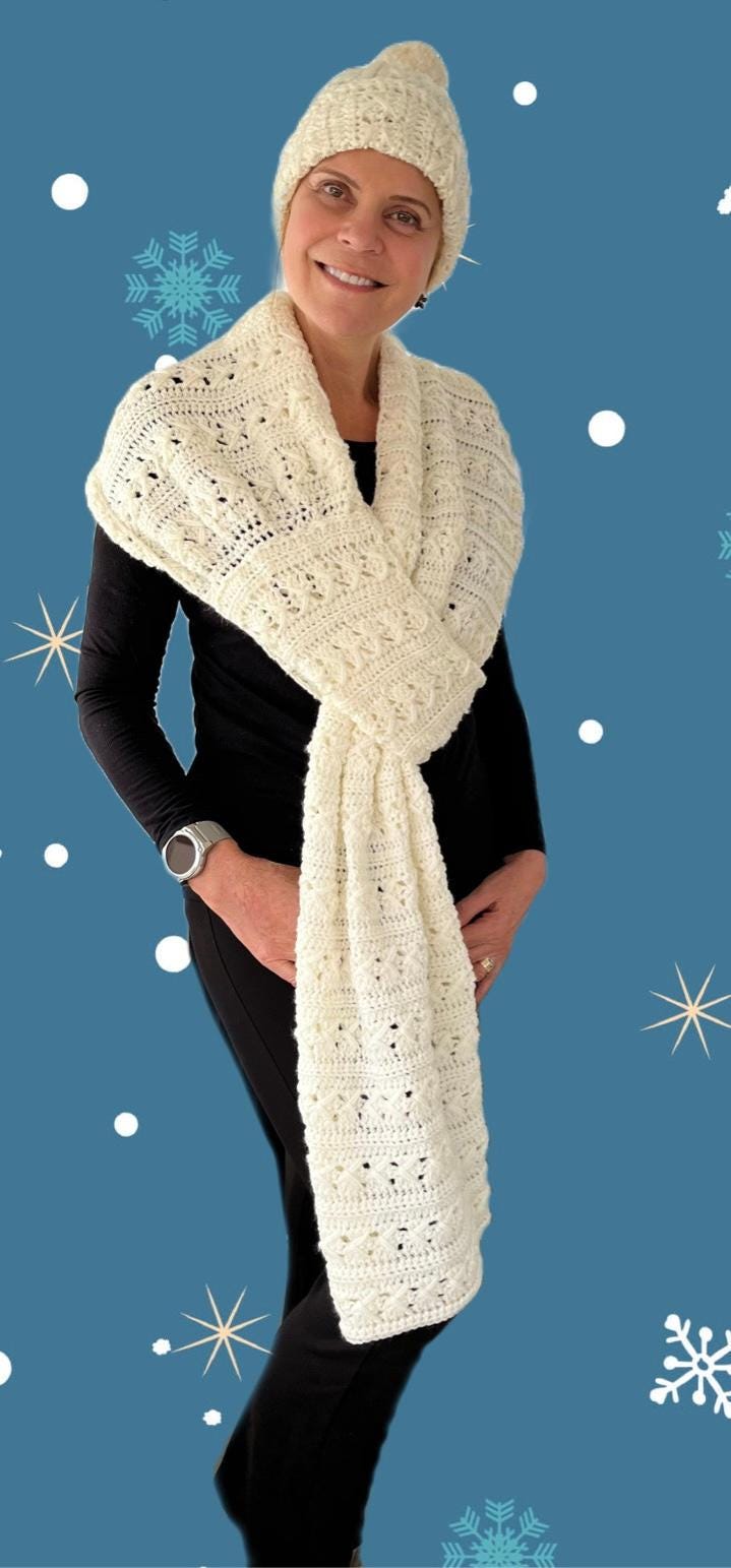 Cozy Slip Knot Shawl Set Crochet PATTERN English US Terms - Etsy