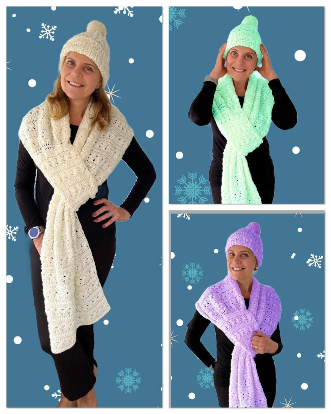 Cozy Slip Knot Shawl Set Crochet PATTERN English US Terms - Etsy