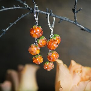 Cloudberry Bunch Silver Earrings (made to Order) Murano Glass - Etsy