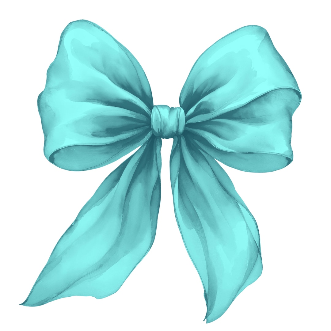 Bow SVG Clipart / Coquette Teal Bow Png Svg / 300 DPI Teal Bow Clipart ...