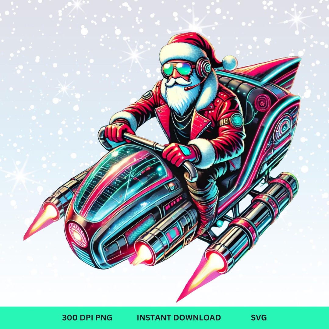 INSTANT DOWNLOAD Merry Christmas SVG / Cool Santa Svg for Kids / Funny ...