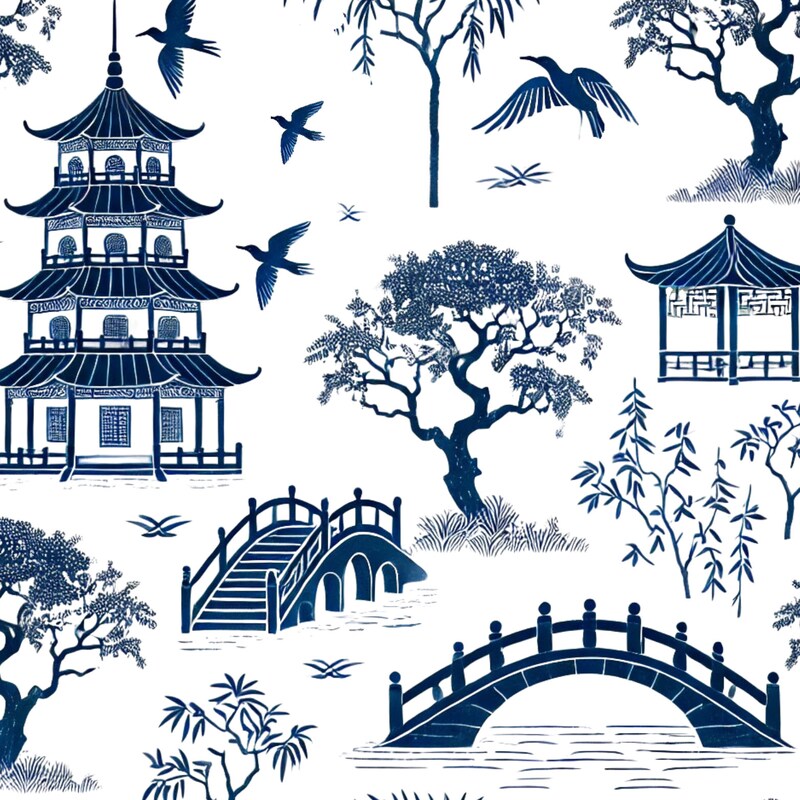 Blue Willow Paper - Etsy
