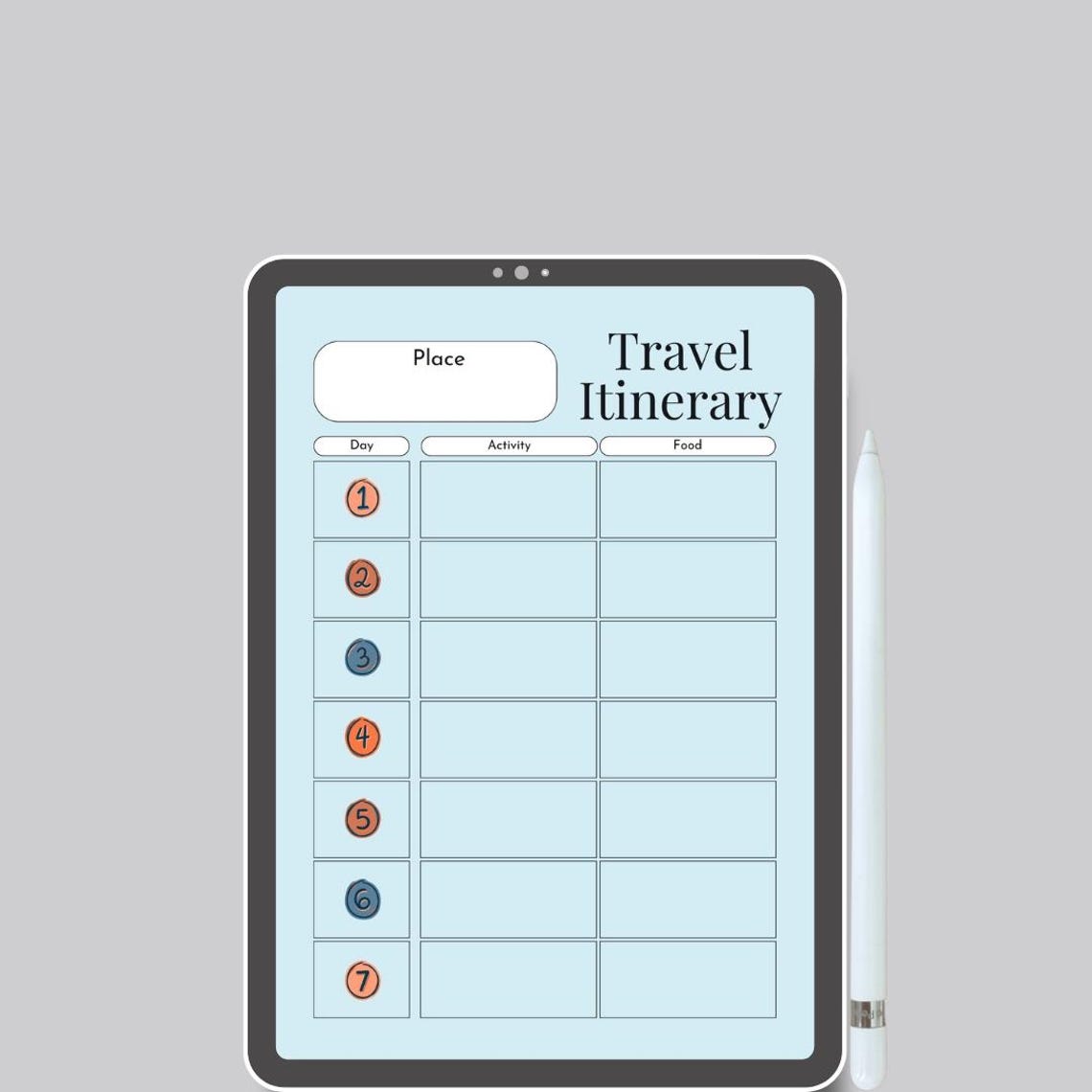 Editable Travel Itinerary Canva Template | Digital Trip Planner ...