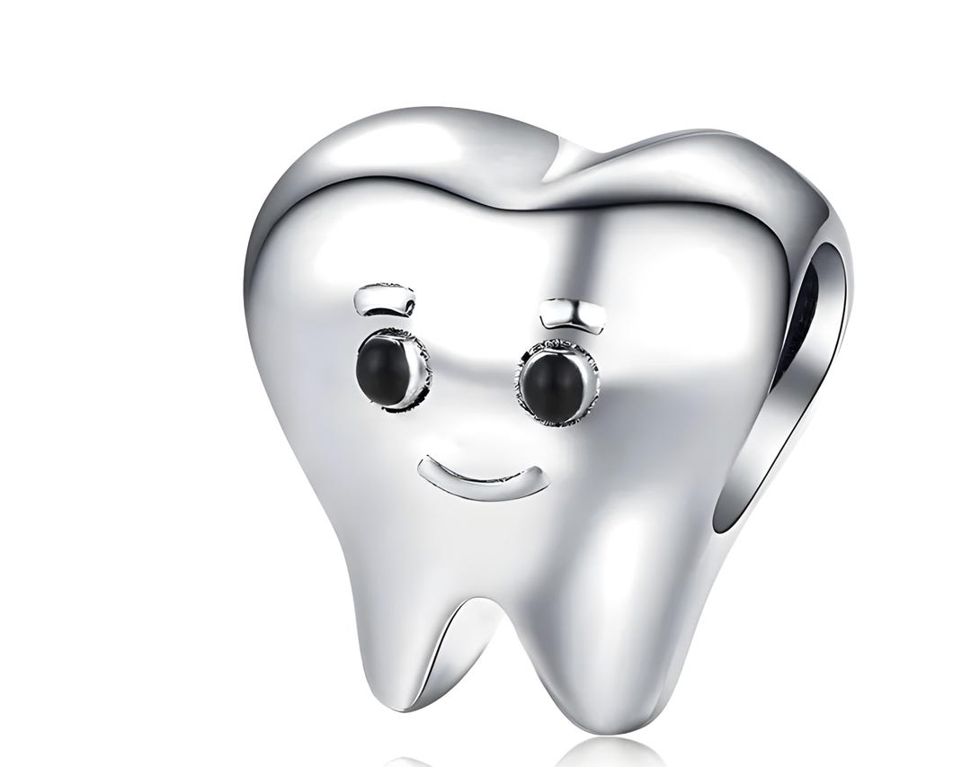 Lovely Tooth Metal Charm, Bracelet Cute Baby Dentist, Pandora Charms ...