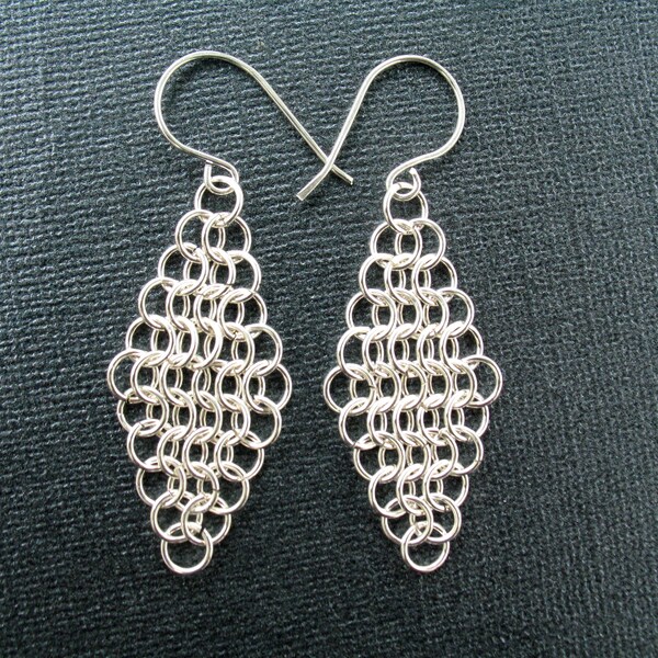 Chain Mail Earrings - Etsy