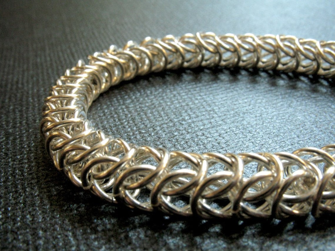 Sterling Silver Queen's Link Byzantine Chainmaille - Etsy