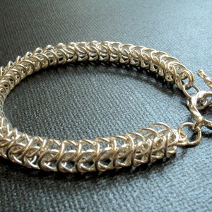 Sterling Silver Queen's Link Byzantine Chainmaille Bracelet - Etsy