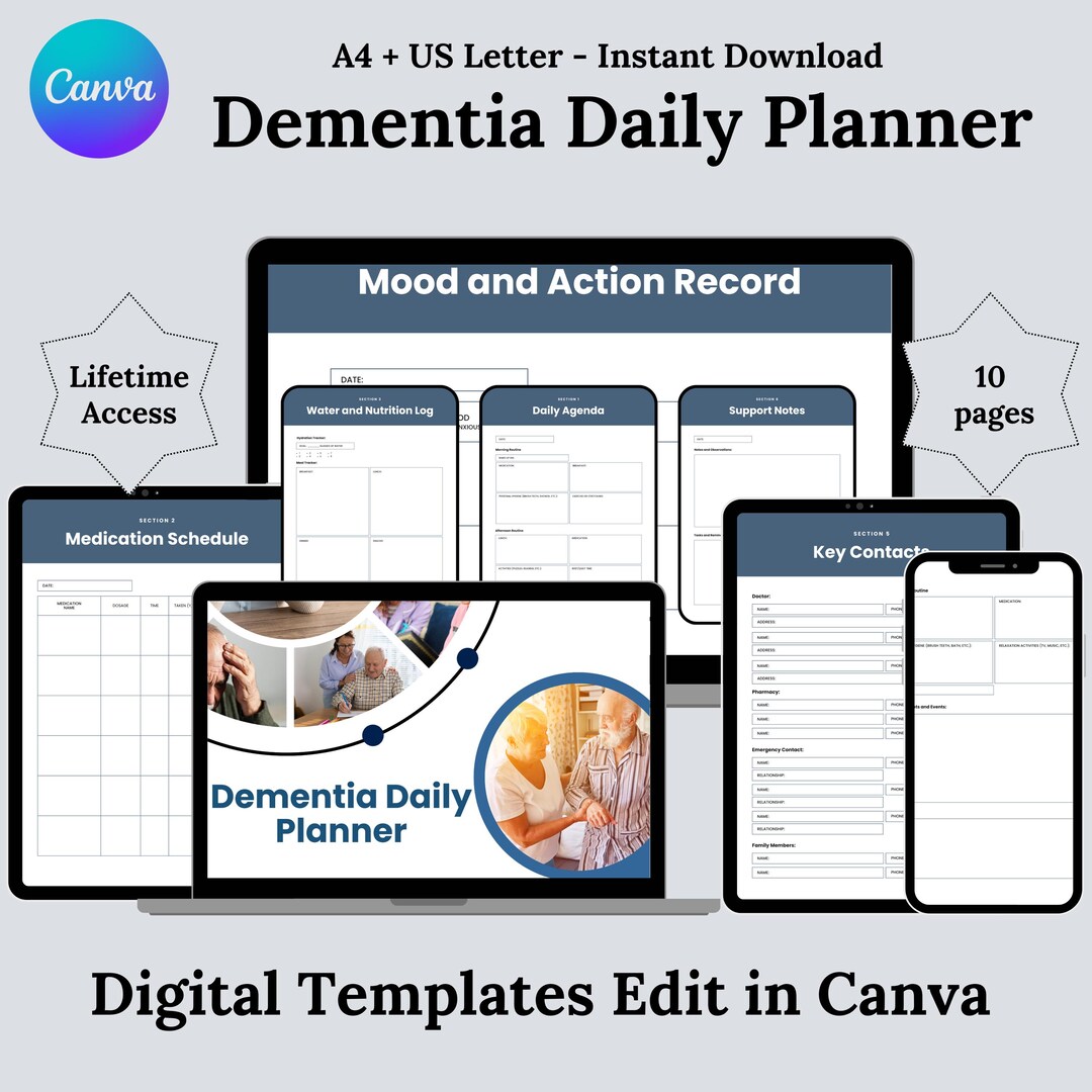 Dementia Planner, Dementia Daily Routine Activities, Dementia Awareness ...