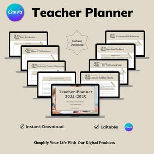 Teacher Planner 2024, Lesson Plan Templates, Teacher Performance ...