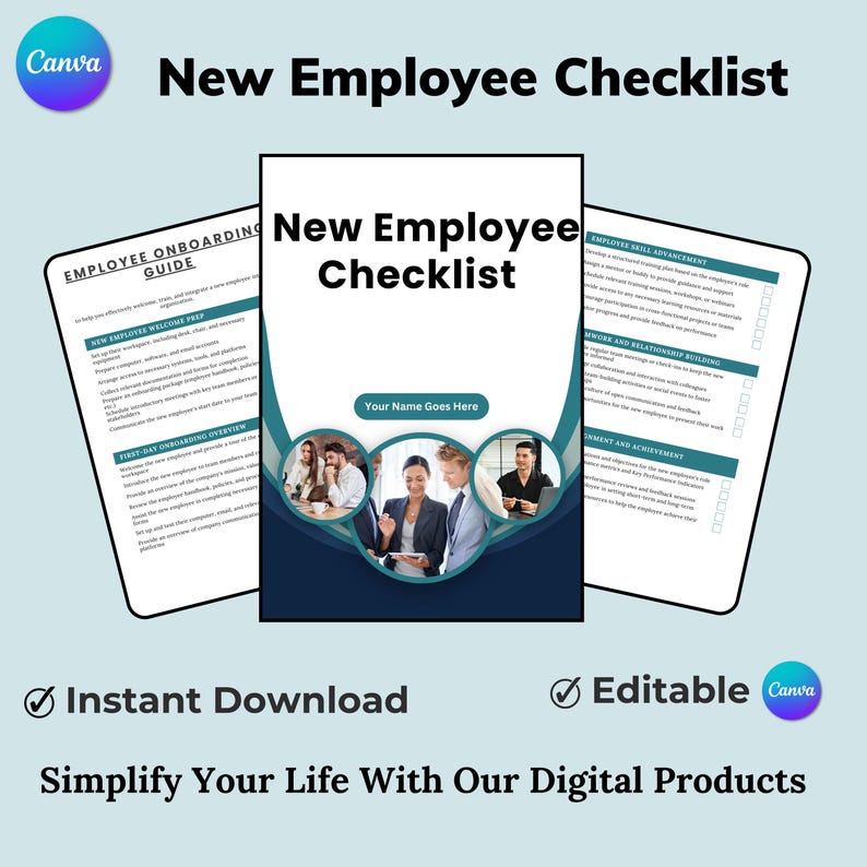 New Employee Checklist, New Team Member Checklist, Employee Checklist ...