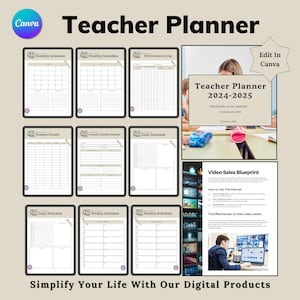 Teacher Planner 2024, Lesson Plan Templates, Teacher Performance ...