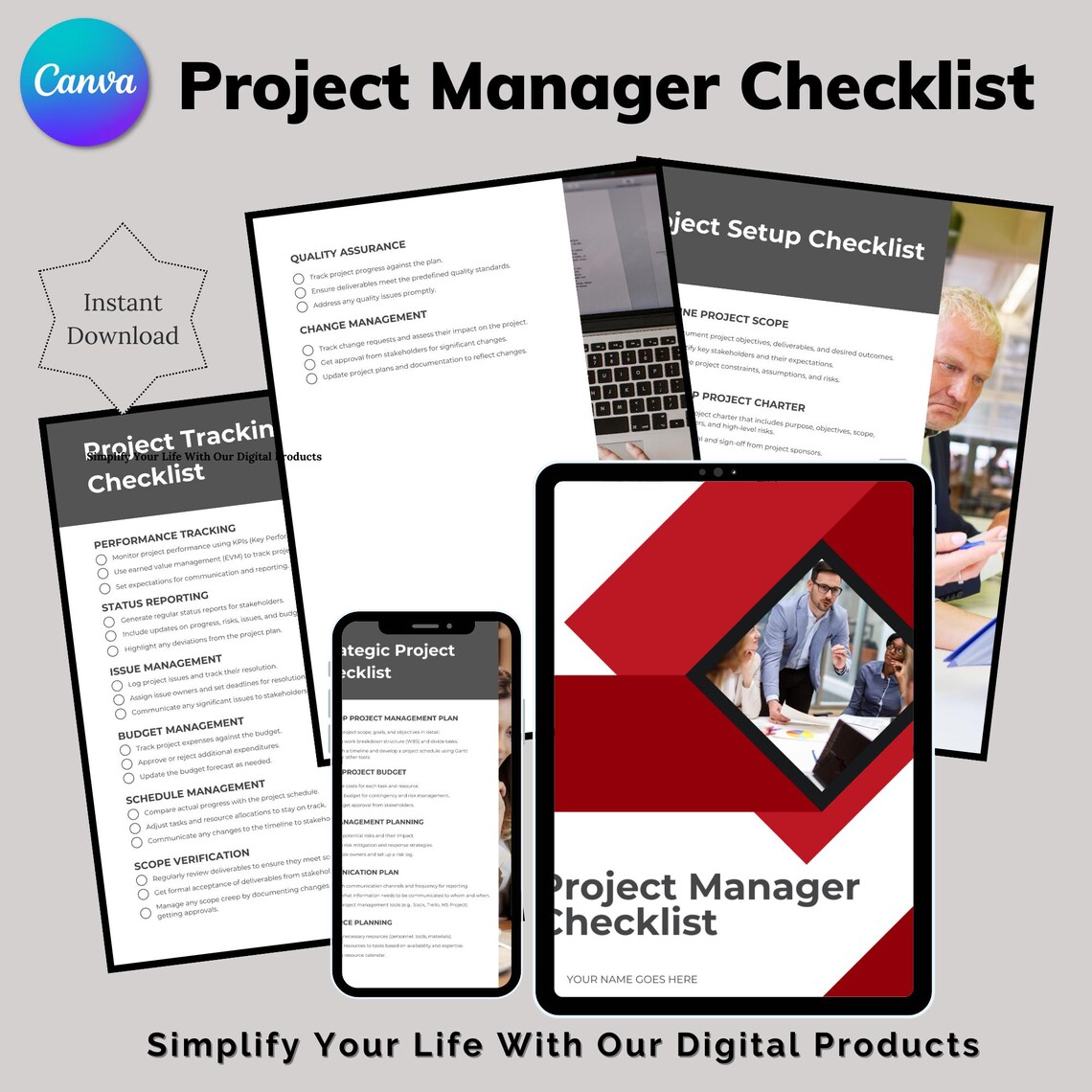 Project Manager Checklist, Project Planning Task Management Tools ...