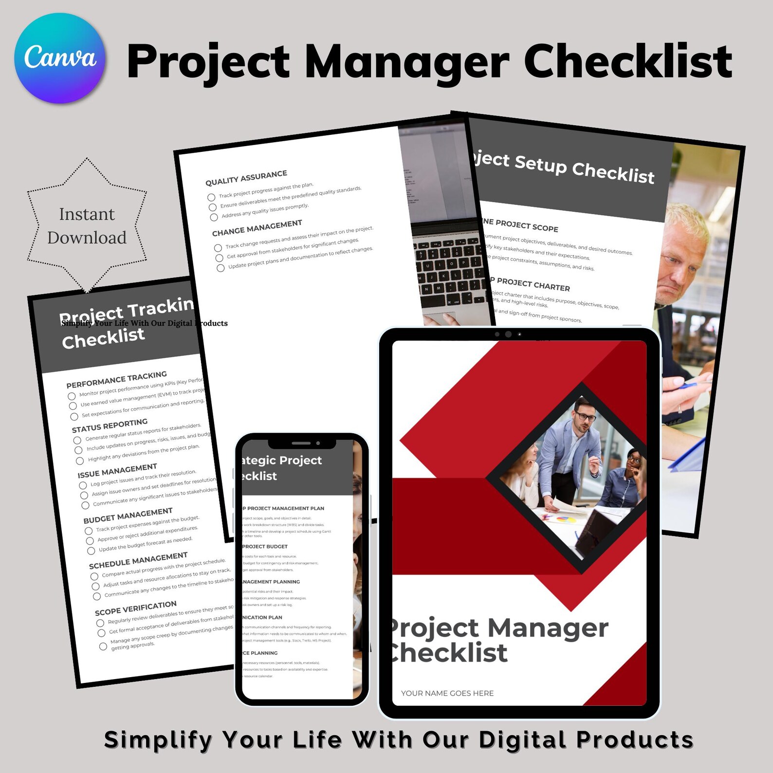 Project Manager Checklist, Project Planning Task Management Tools ...