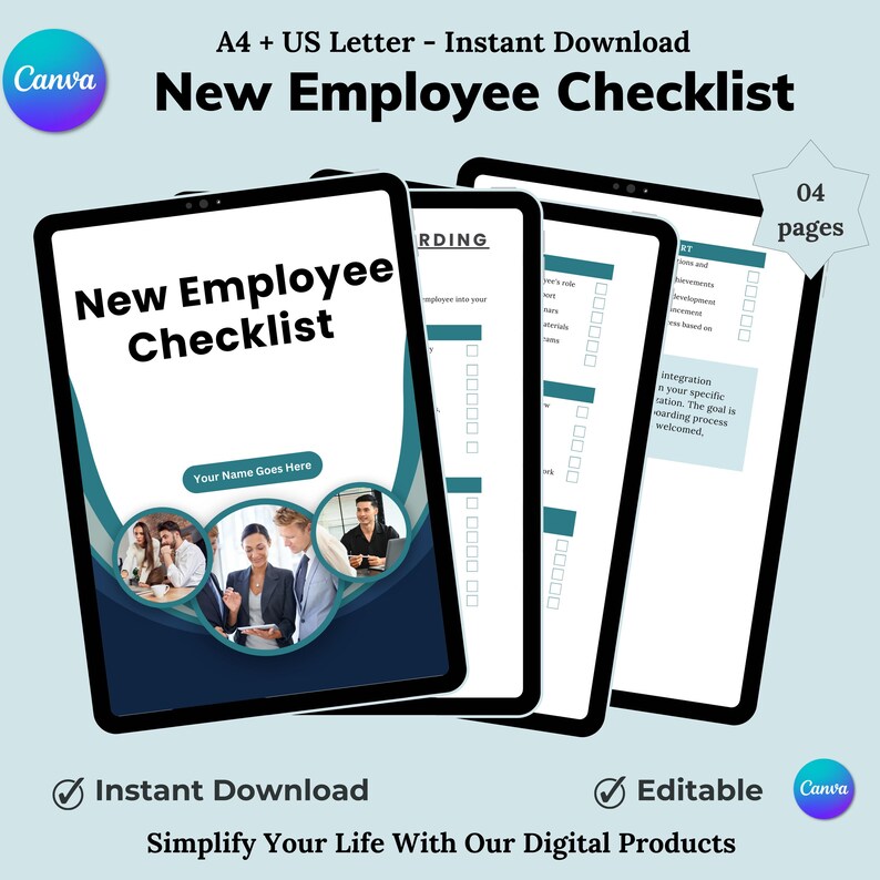 New Employee Checklist, New Team Member Checklist, Employee Checklist ...