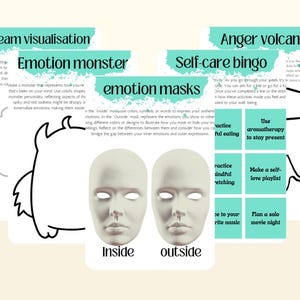 Art Therapy & Self-reflection Worksheets - Etsy