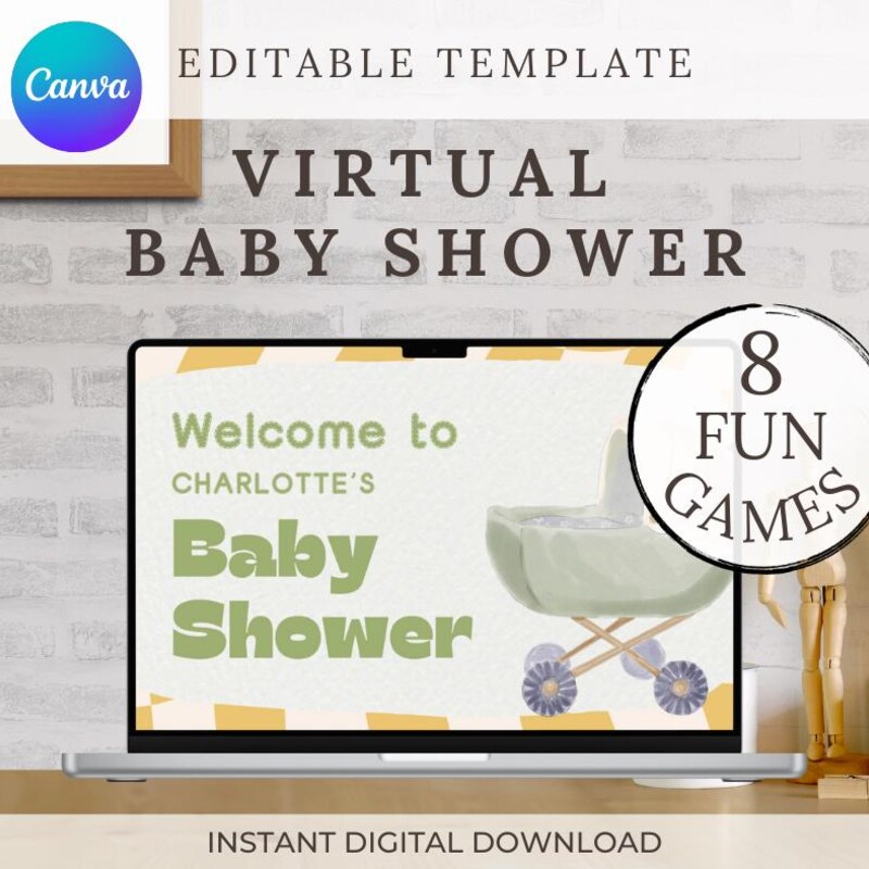 Virtual Baby Shower Powerpoint - Etsy
