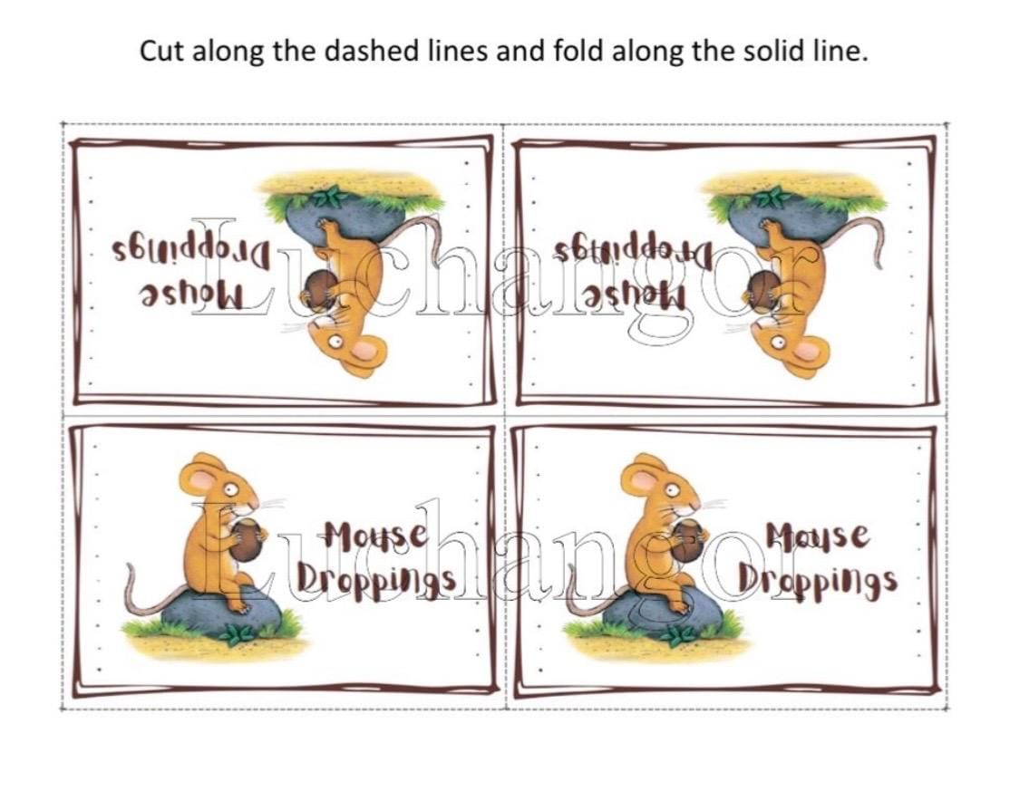 PDF Candy Label Gruffalo Theme Birthday Party- Gruffalo Poisonous Warts ...