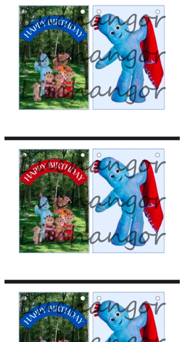 PDF Bunting in the Night Garden Theme to Print at Home - Etsy