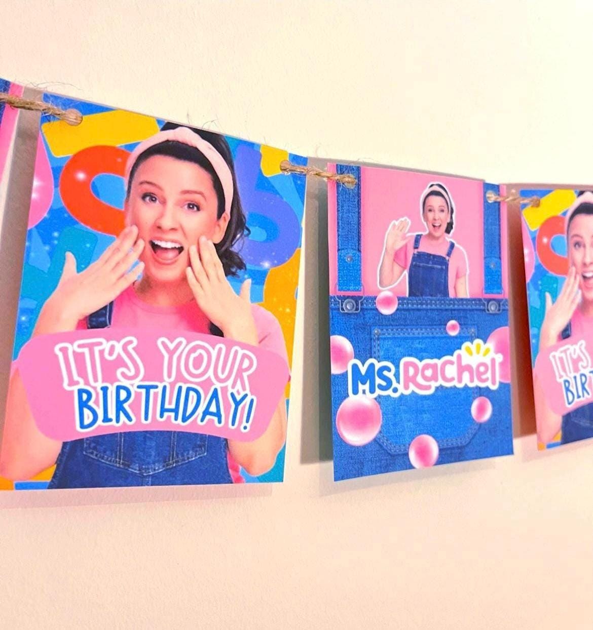 PDF Ms Rachel Banner Printable. Make Your Own Birthday Banner. - Etsy