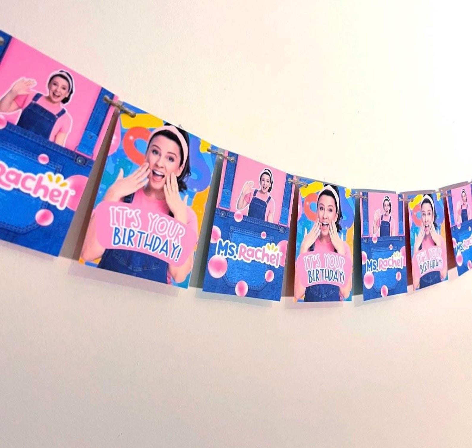 PDF Ms Rachel Banner Printable. Make Your Own Birthday Banner. - Etsy