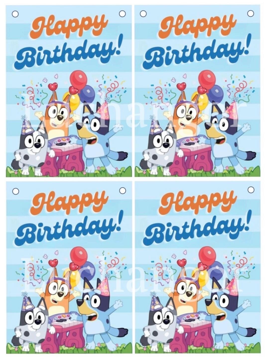 PDF Bluey Birthday Banner Ready to Print - Etsy