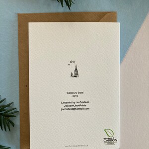 Salisbury Stars - Christmas Card • Linocut Design • Print • Merry ...