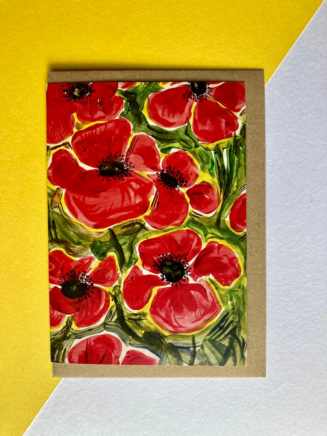 Poppies - Card • Painting • Wild Flowers • Spring • Easter • Flower ...