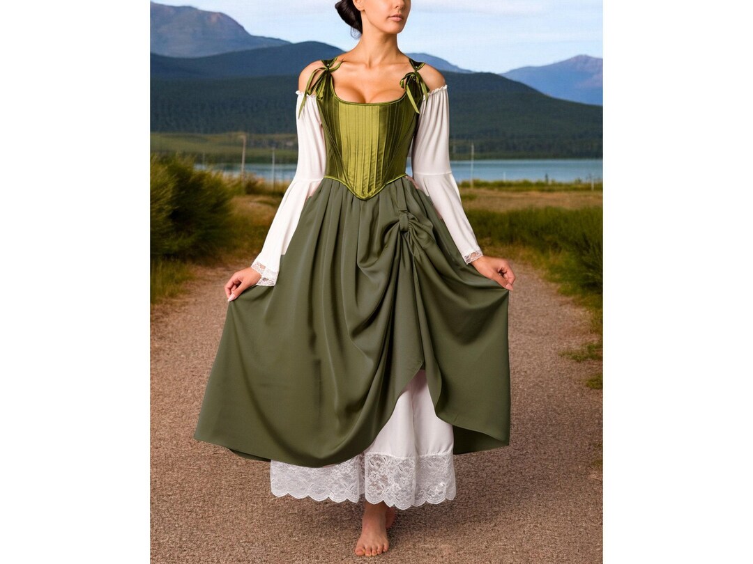 Pull-up Medieval Maxi Skirt, Renaissance Skirt, Edwardian Skirt ...