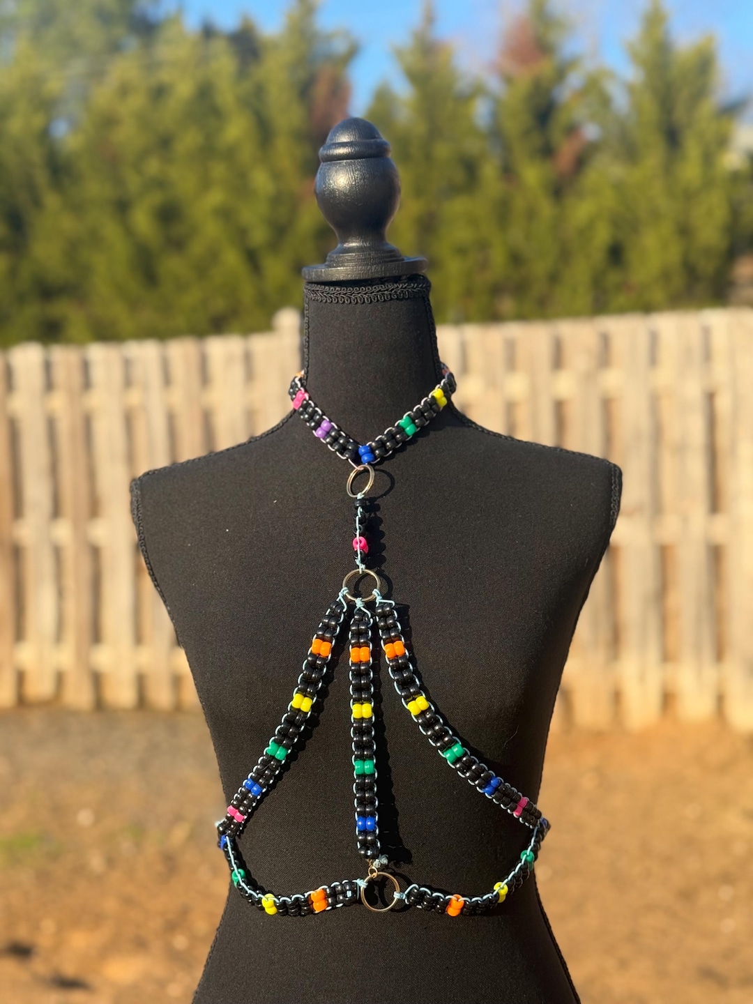 Kandi Harness, Kandi, Rainbow, Festival, Rave, Kandi Outfit, Pony Beads ...