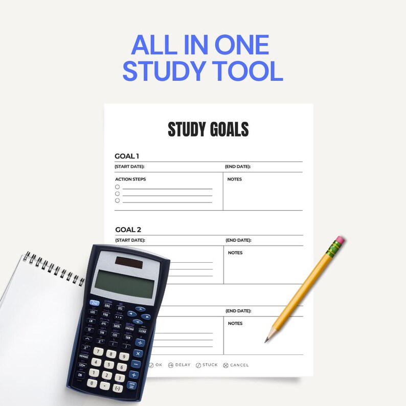 Student Study Planner: 28-page Printable, Exam Prep (A4 + US Letter PDF ...